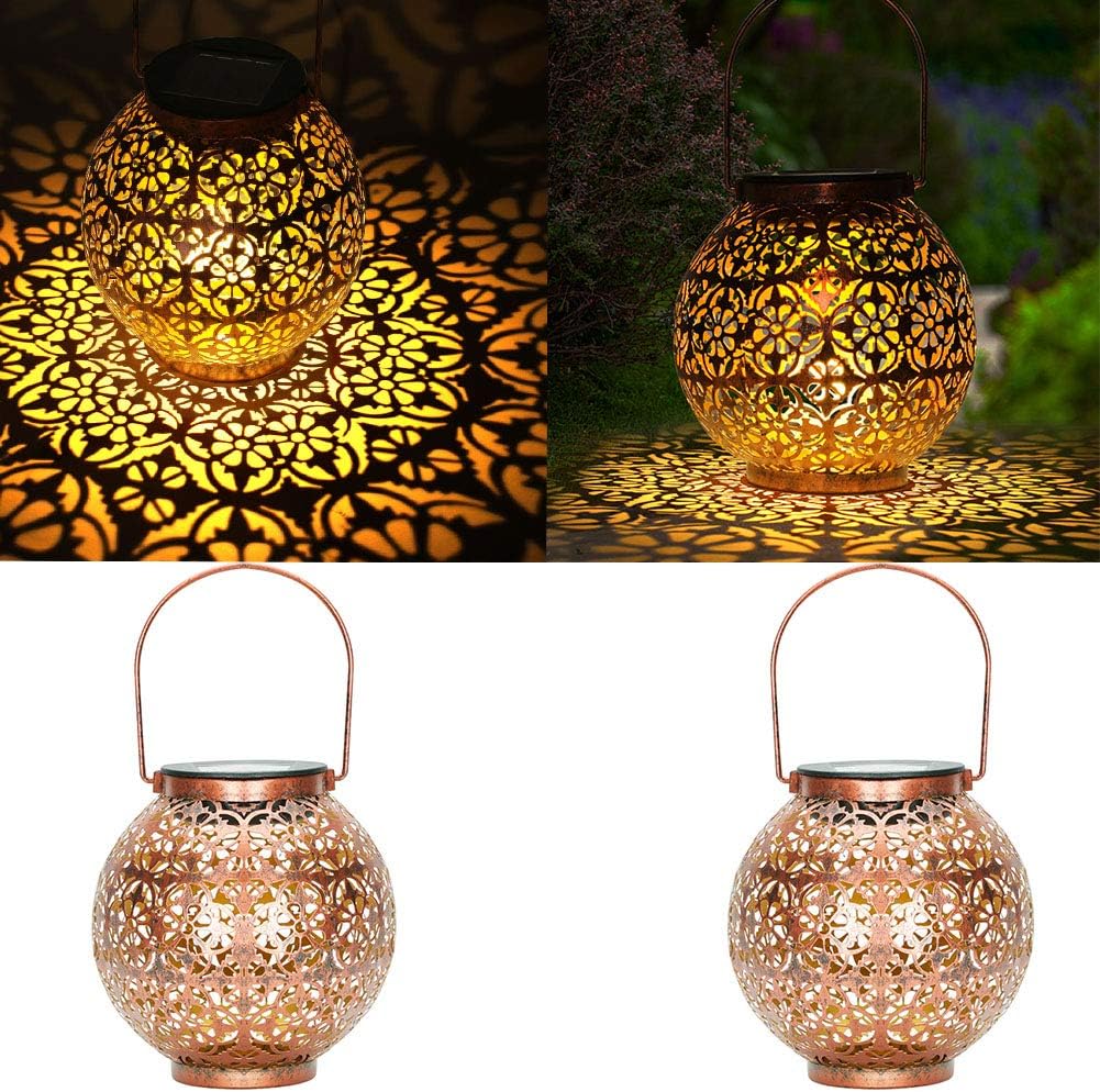 Solarlaterne für Außen,LED Metall Solar Laterne für Deko Garten ...