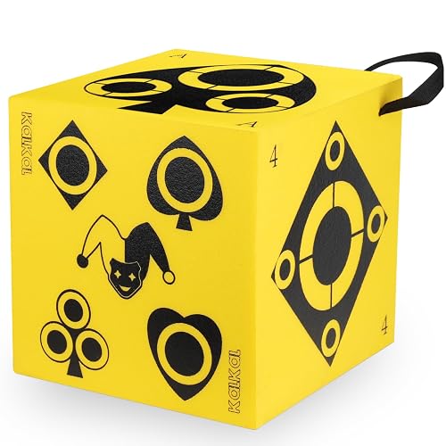 Kalkal Archery Target, 6 Side Foam Archery Target Block with Carry ...