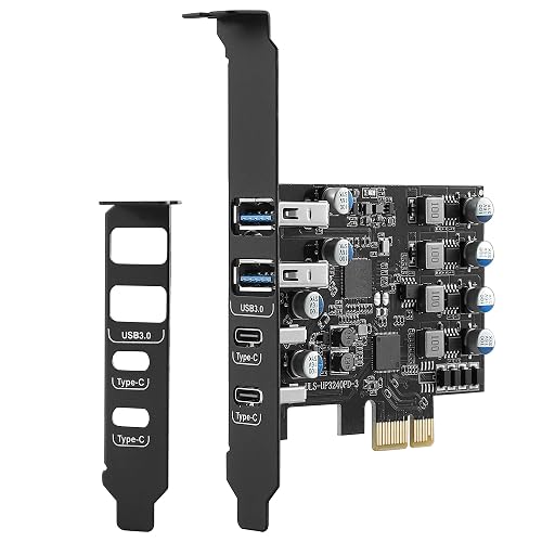 Sinefine USB PCIE Card 25W Power Delivery, PCI Express 4 Port (2 x USB ...