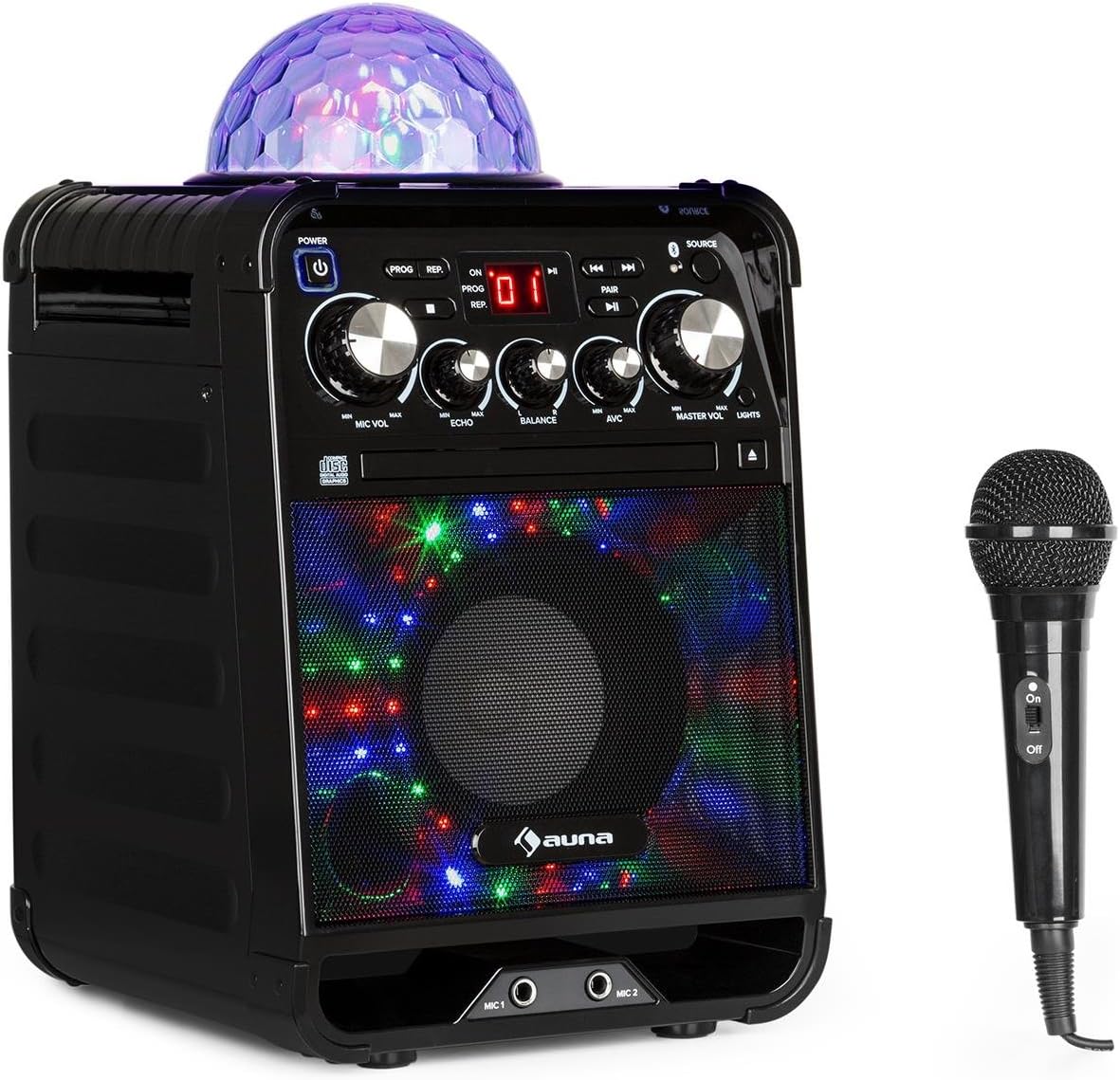 AUNA Rockstar LED Karaoke System Karaoke Machine: Amazon.co.uk: Electronics