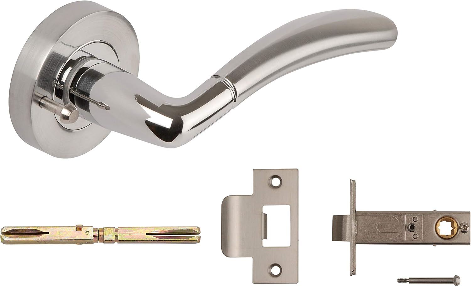 Titon Lever On Round Rose & Push Button Privacy Latch – SCP/PCP – BigaMart