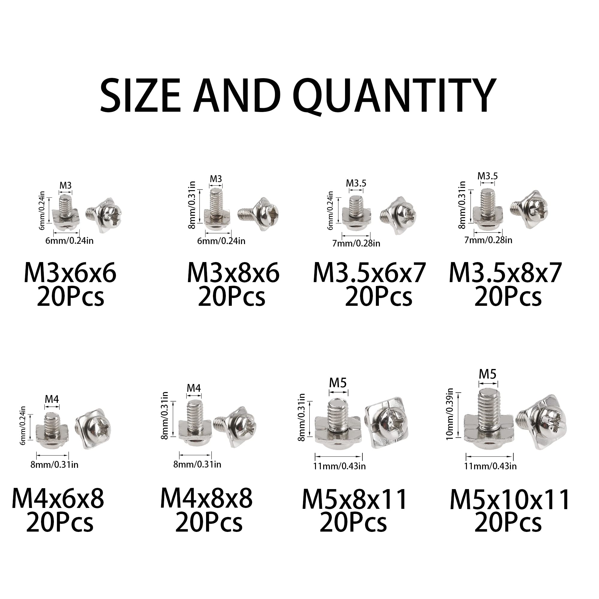 Mua Rrina 160Pcs M3 M3.5 M4 M5 Terminal Block Screws Assortment Kit ...