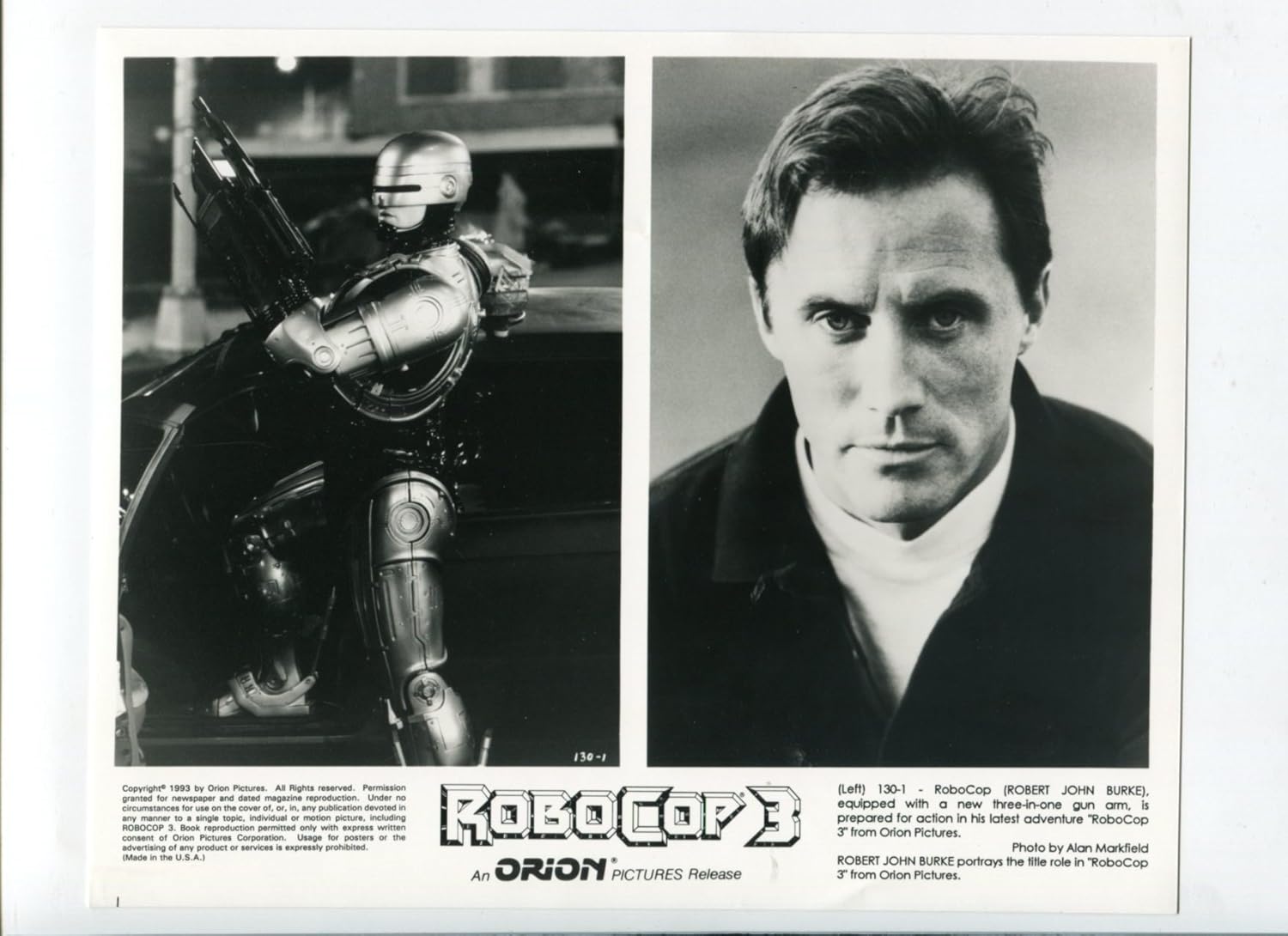 MOVIE PHOTO: Robocop 3-Robert John Burke-8x10-B&W-Still at Amazon's ...
