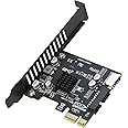 Amazon.com: PCIe to 20Pin + Type-E Internal Card, RIITOP PCI-e x1 to (19+1) Pin USB 3.0 Socket ...