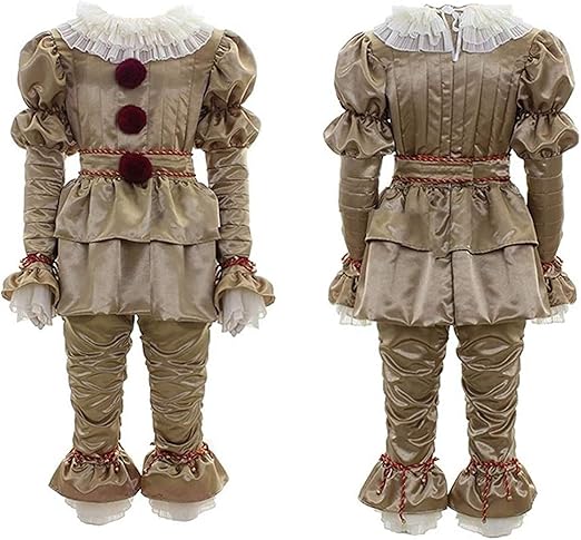 Scary Clown Costume for Kids Cosplay Halloween Costume Outfit Full Set ...