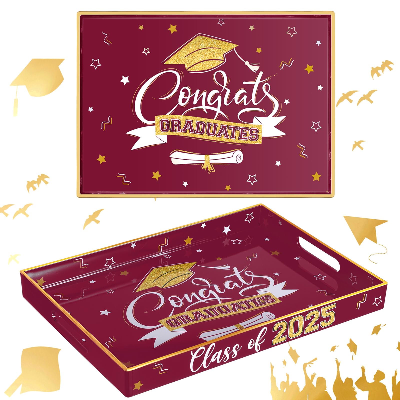 Tiangrid 2025 Graduation Serving Tray Serving Platters Food Trays with ...