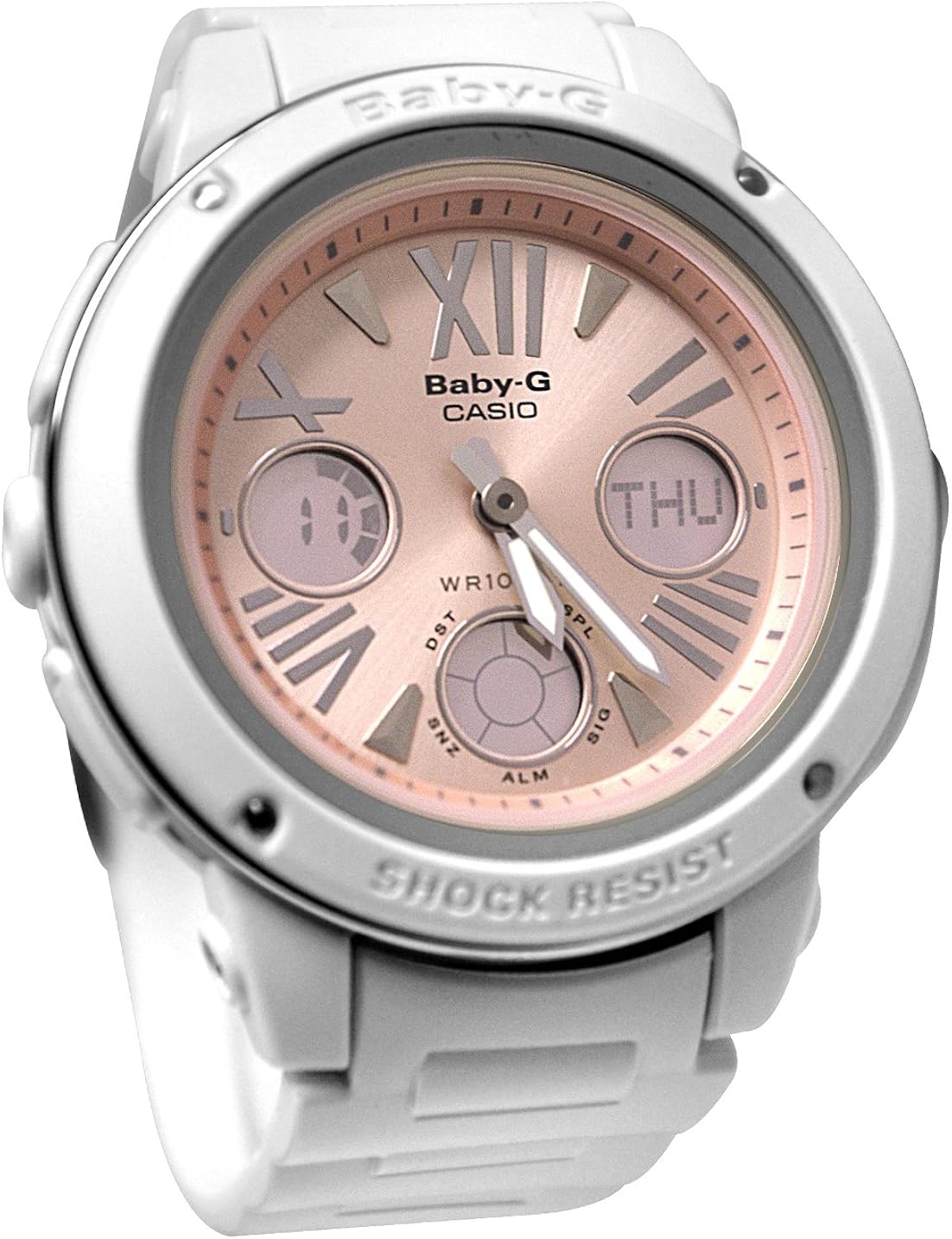 Casio BGA152-7B2 Women's Baby-G Shock Resist Rose Gold Tone Ana-Digi ...