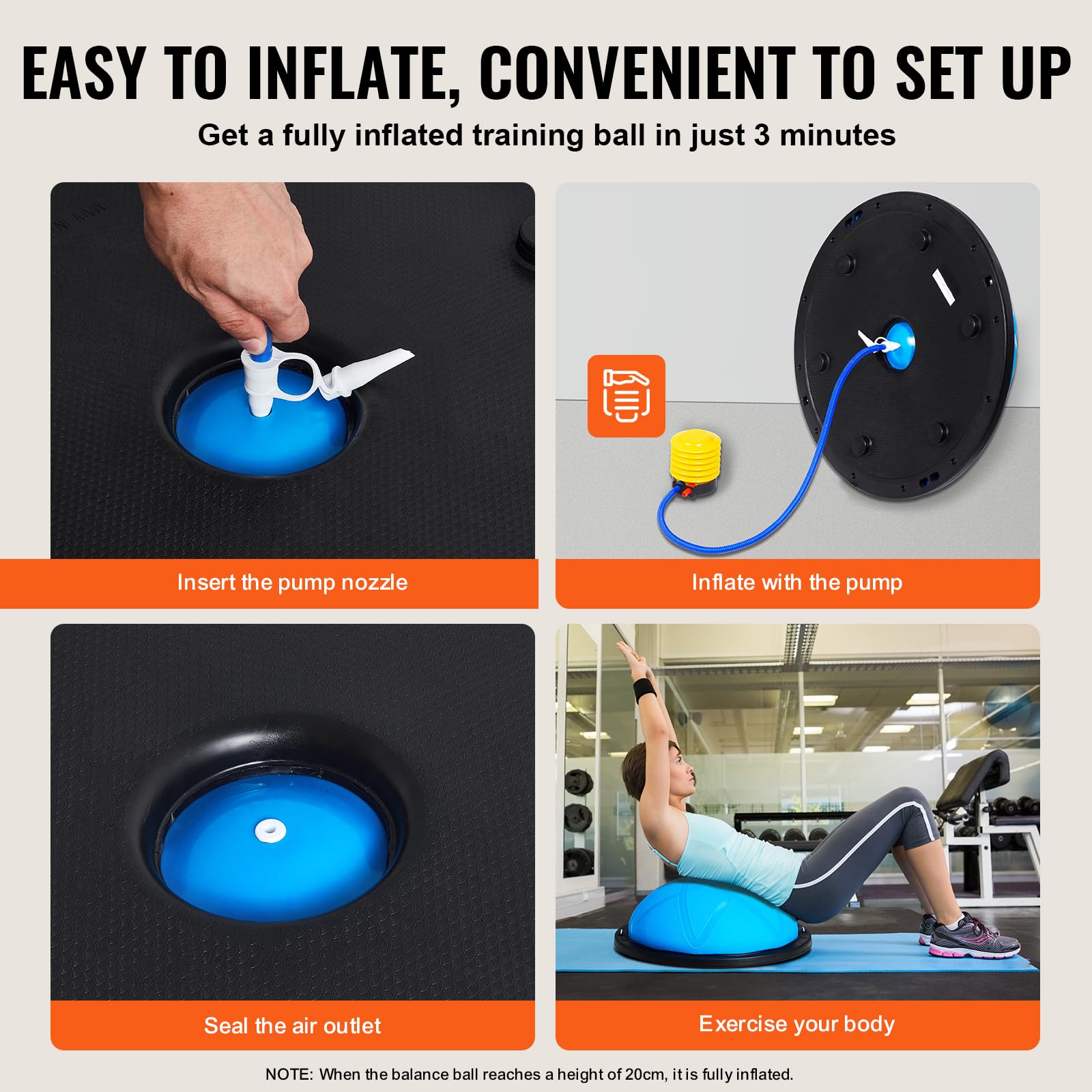Mua VEVOR Half Exercise Ball Trainer, 23/26 inch Balance Ball Trainer ...