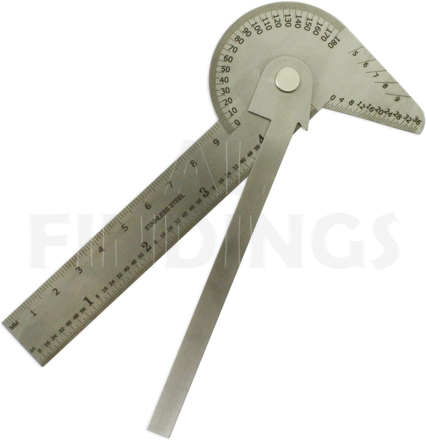 Amazon.com: Engineers Protractor Square Rule Gauge Centre Finder ...