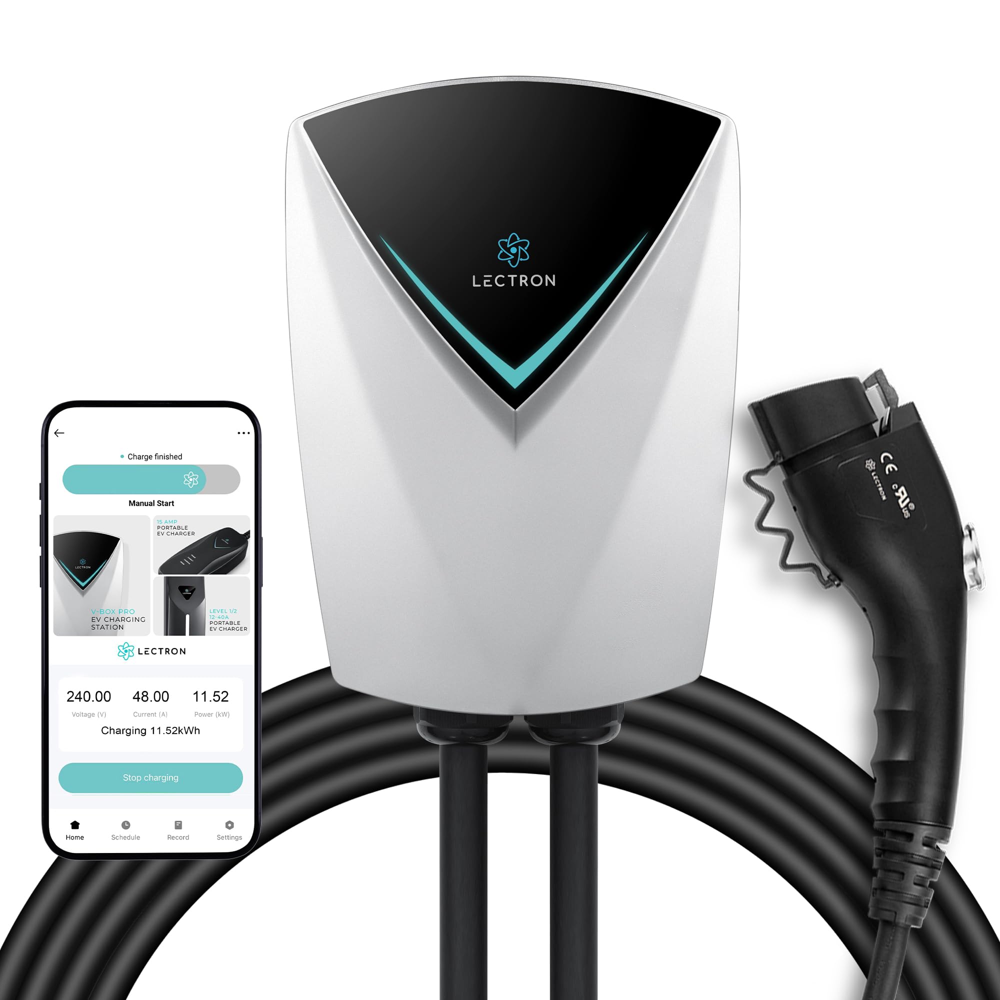 Lectron Electric Vehicle Charging Station (WiFi) 48 Amp with App ...