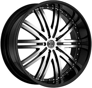 Amazon.com: 22 Inch 22x9.5 2 Crave wheels No.11 Glossy Black/Machined ...