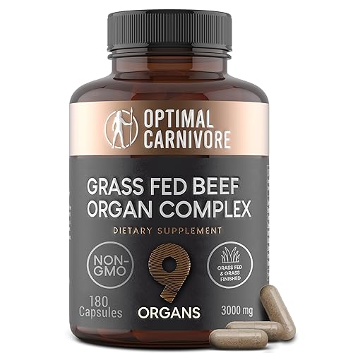 Optimal Carnivore Beef Organ Supplement, Grass Fed Beef Organs for Men ...