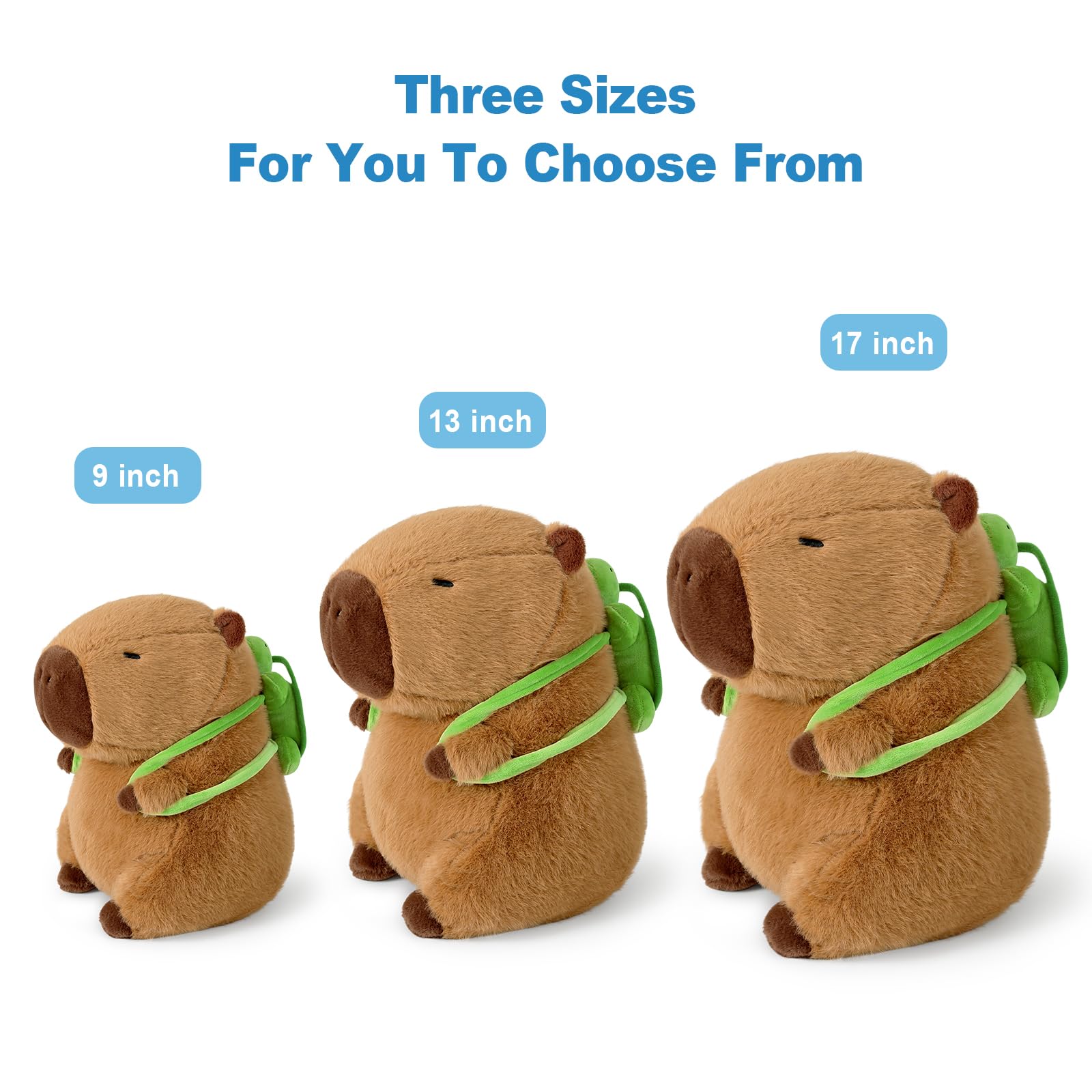 Mua Cute Capybara Plush with Turtle Backpack Soft Capibara Stuffed ...