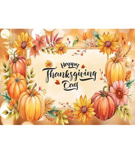 Stitch Banner Thanksgiving Banner Backdrop 72x44 Inch - Fall Pumpkin ...