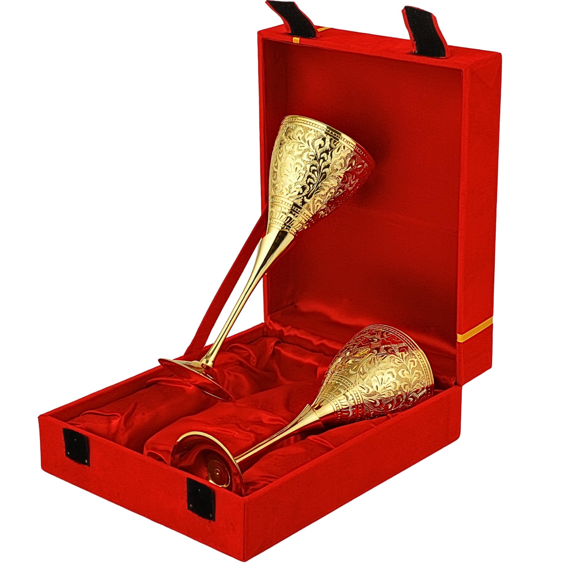 24K Gold Plated Wedding Champagne Flutes for Bride & Groom Toasting ...