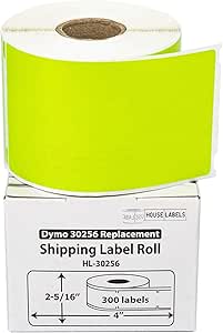 Amazon.com : HOUSELABELS Compatible DYMO 30256 Green Shipping Labels (2 ...