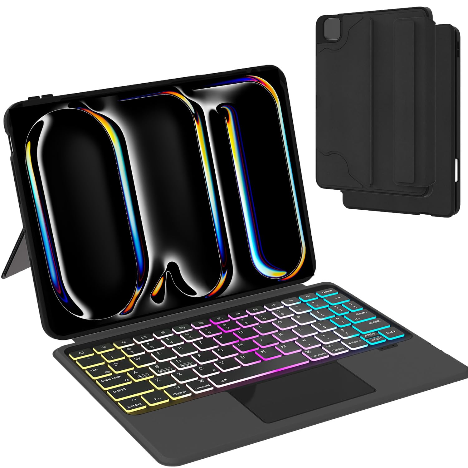 for iPad Pro 11 inch (M4) 2024 Detachable Keyboard Case : 3 Zone 7 ...