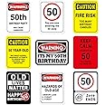 Amazon.com: 50th Birthday Party Decorations - 9PCS Wall Signs Funny ...
