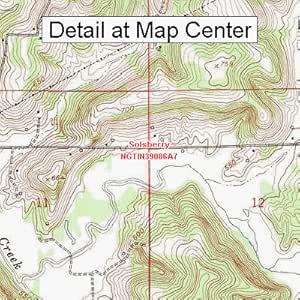 Amazon.com : USGS Topographic Quadrangle Map - Solsberry, Indiana ...
