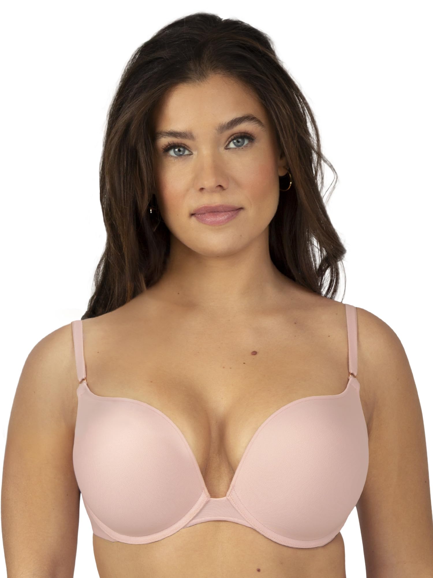 Smart & Sexy Women's Maximum Cleavage Underwire Push Up Bra, Blushing Rose (Mesh), (40) 40B for ...