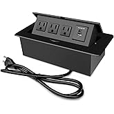 Amazon.com: Pop Up Outlets with PD 30W USB Ports, Recessed Hidden ...