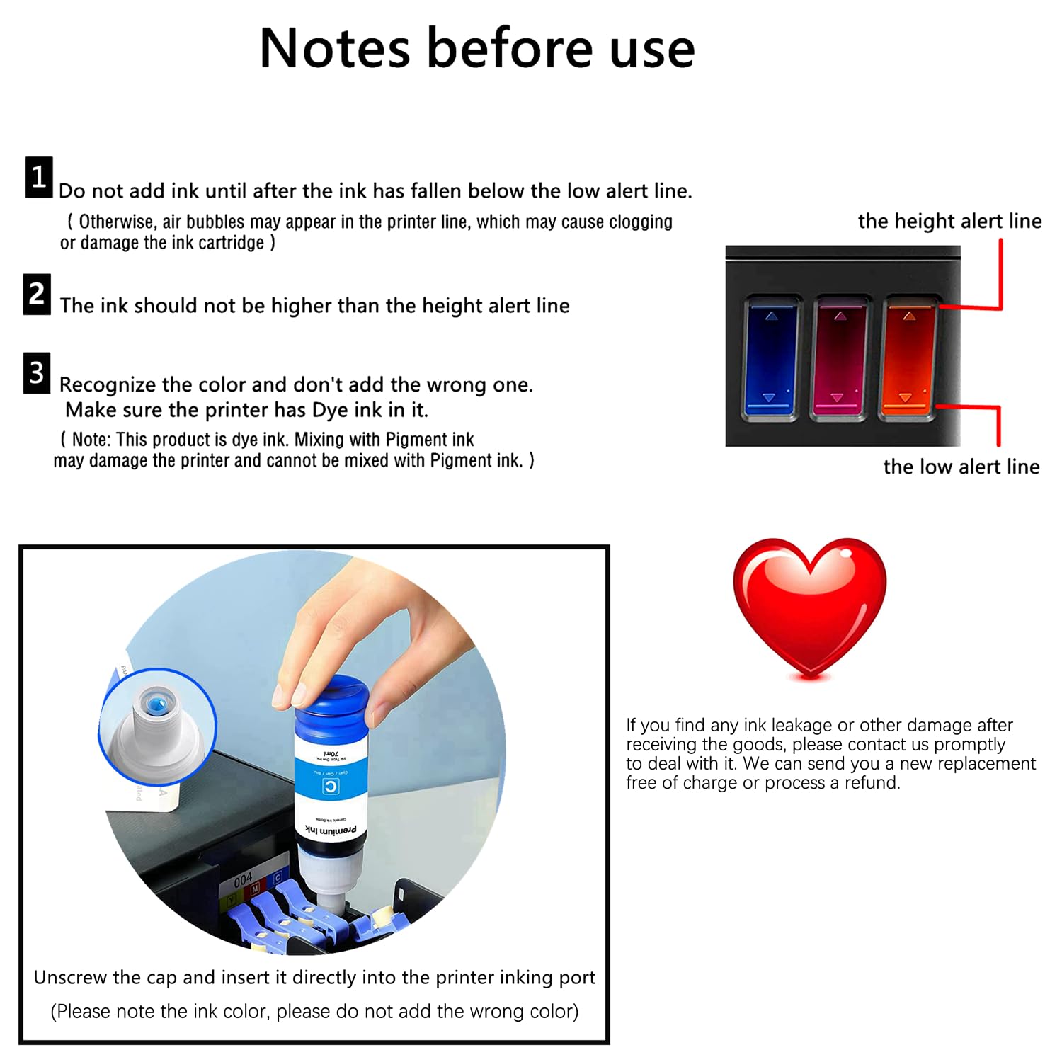 GI21 Ink Bottles Compatible With Canon 21 GI-21 Ink Refill Bottles Set ...