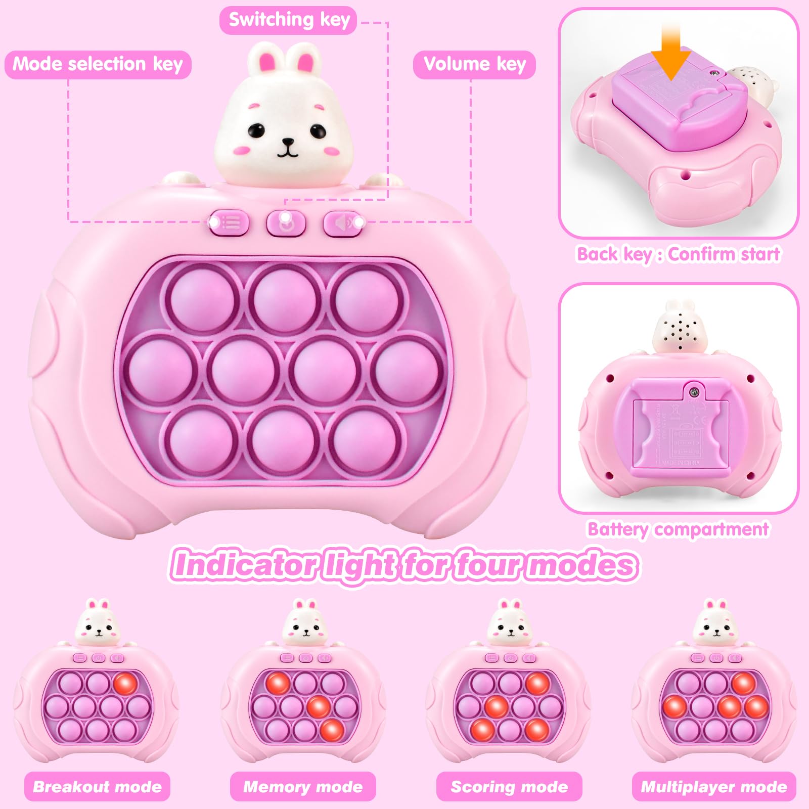 Mua Light Up Pop It Game Quick Push Game, Stress Relief Whack A Mole ...