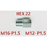Amazon.com: Fitting Reducer Metric M16 x 1.5 M16X1.5 Male to M12 x 1.5 ...