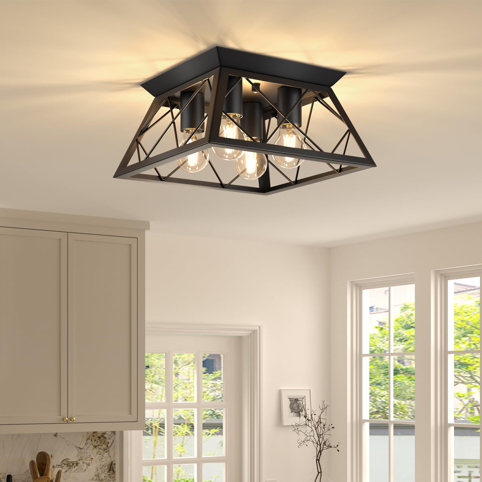 Mua Umtozz 4-Light Kitchen Light Fixtures Ceiling Mount, Farmhouse ...