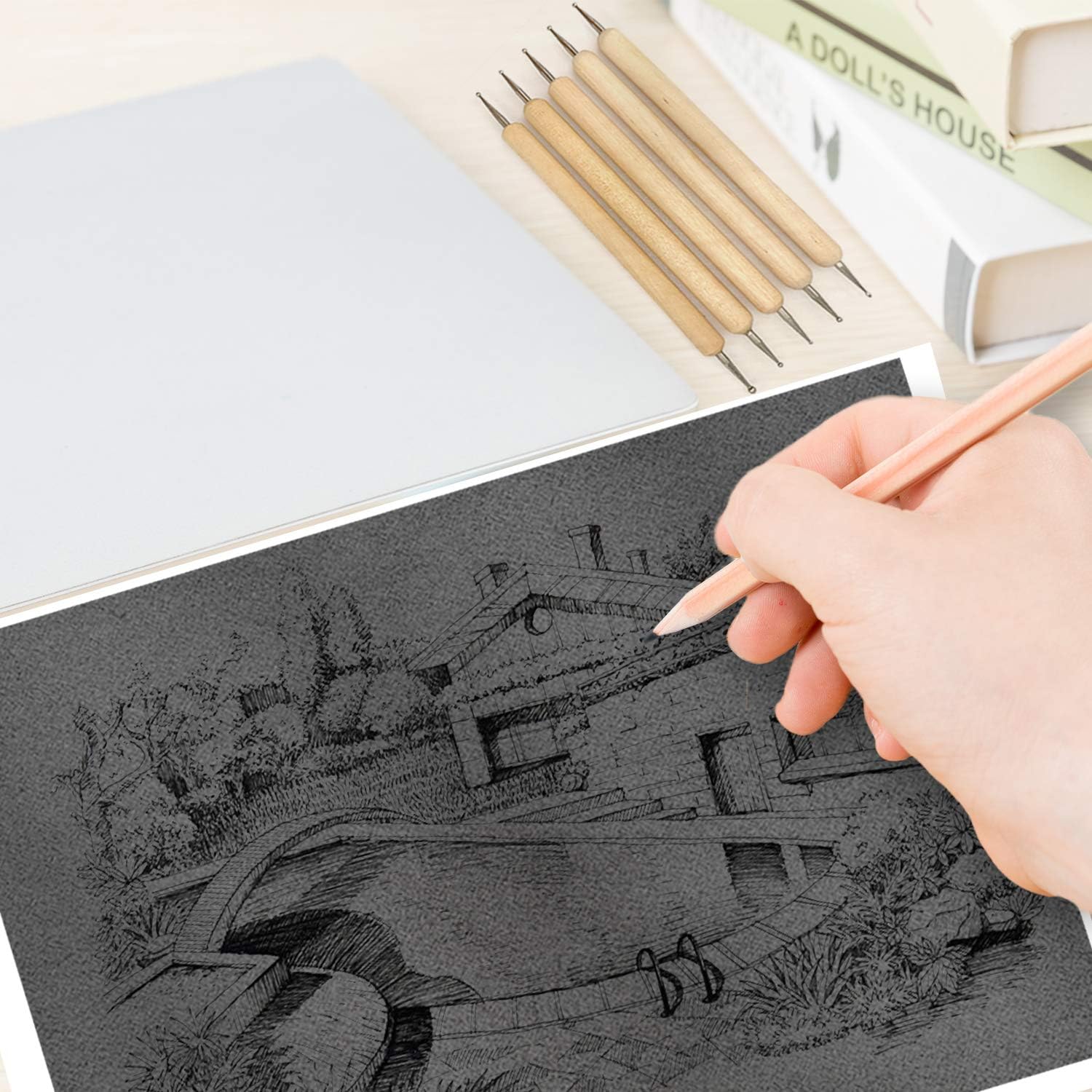 130 Sheets Carbon Transfer Paper for Tracing Wood, Paper, Canvas – BigaMart