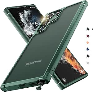 Amazon.com: TOCOL for Samsung Galaxy S22 Ultra Case, Translucent Matte Hard Back [Military Grade ...