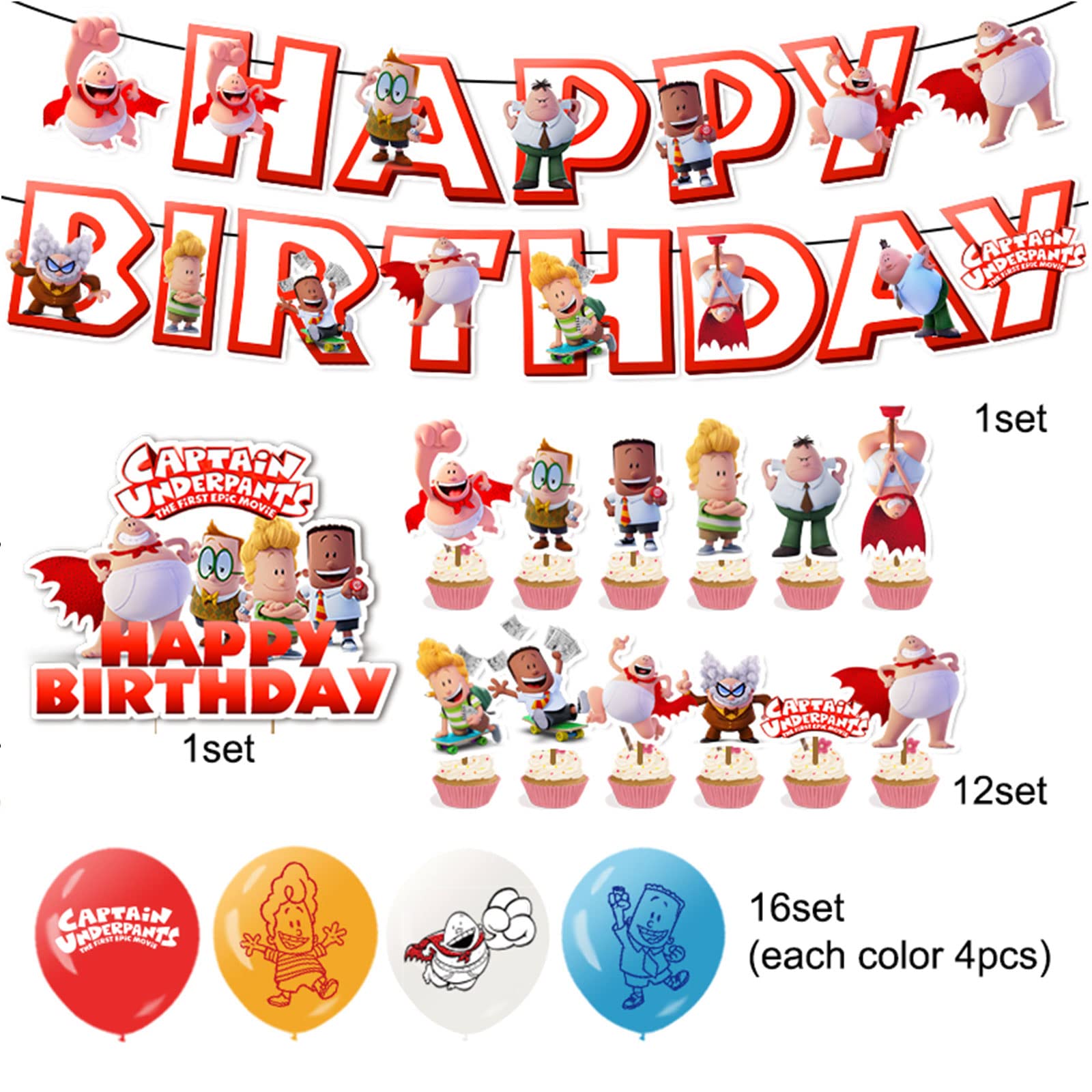Mua Captain Underpants Party Supplies Captain Underpants Birthday Party ...