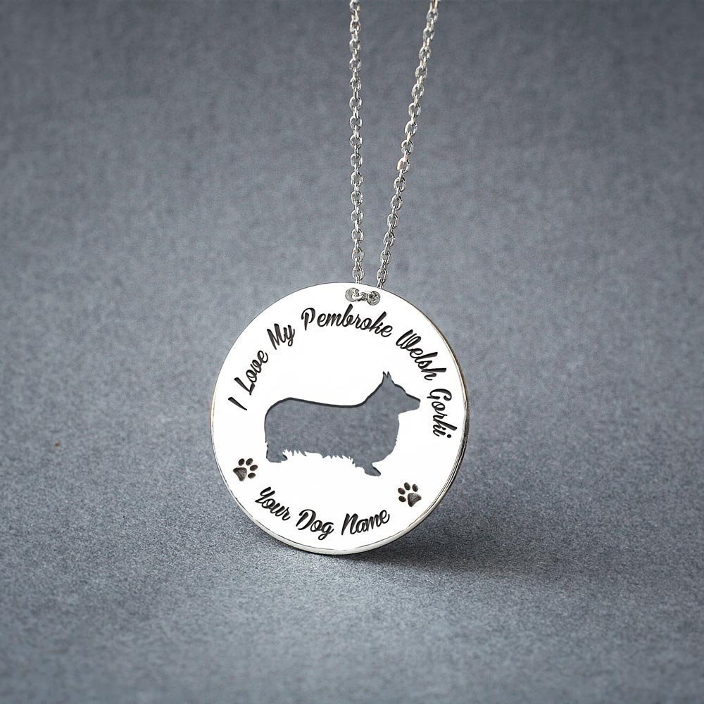 Amazon.com: Personalised Pembroke Welsh Corgi Necklace - Pembroke Welsh ...