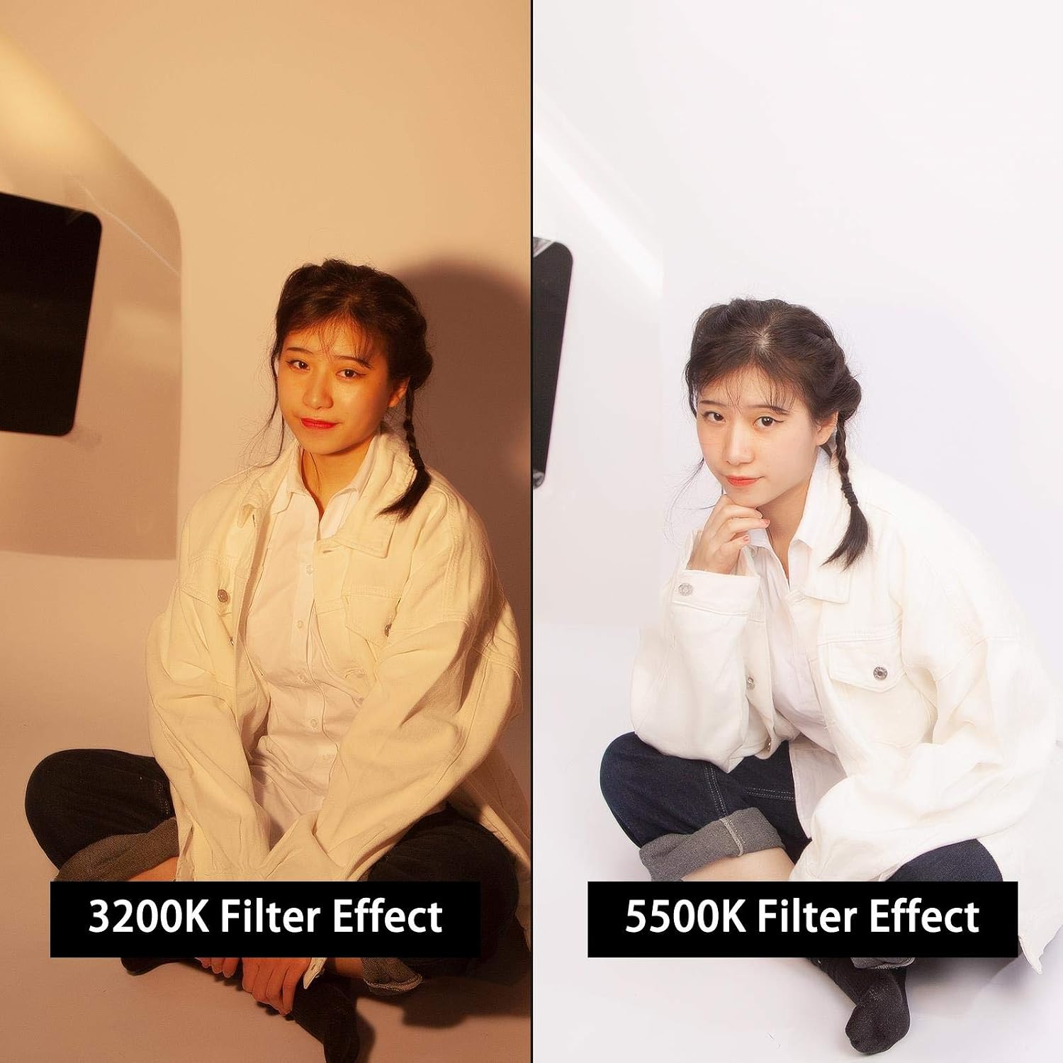5pcs Coloured Lighting Gel Filter Transparent White Color Correction ...