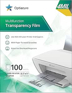 Amazon.com : Optiazure Transparency Film, Overhead Projector Film for ...