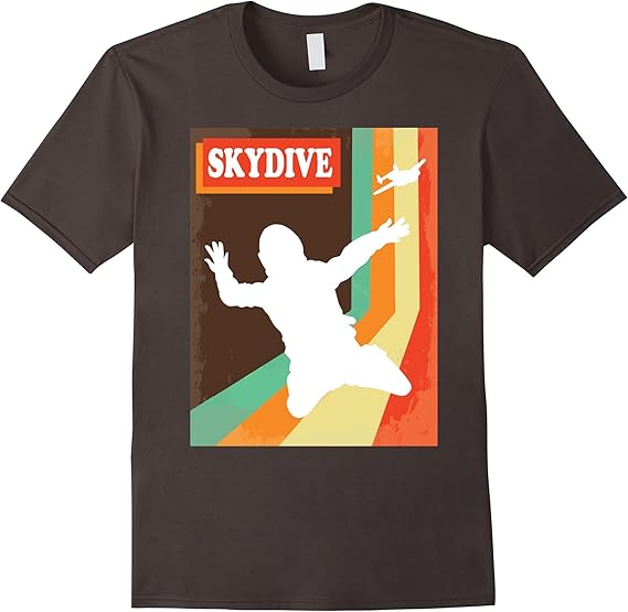 Amazon.com: Retro Skydive Shirt Vintage Skydiving Parachuting Tee: Clothing