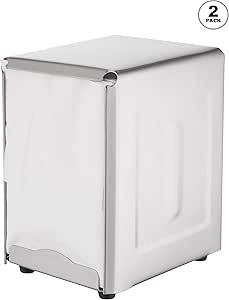 Amazon.com: [2 PACK] Commercial Low Fold Napkin Dispenser - Stainless ...