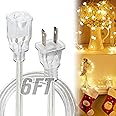 Amazon.com: Clear Extension Cord - 6 FT Male to Female Invisible Indoor ...