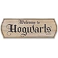 Amazon.com: Harry Potter Welcome to Hogwarts Banner Wood Wall Decor ...