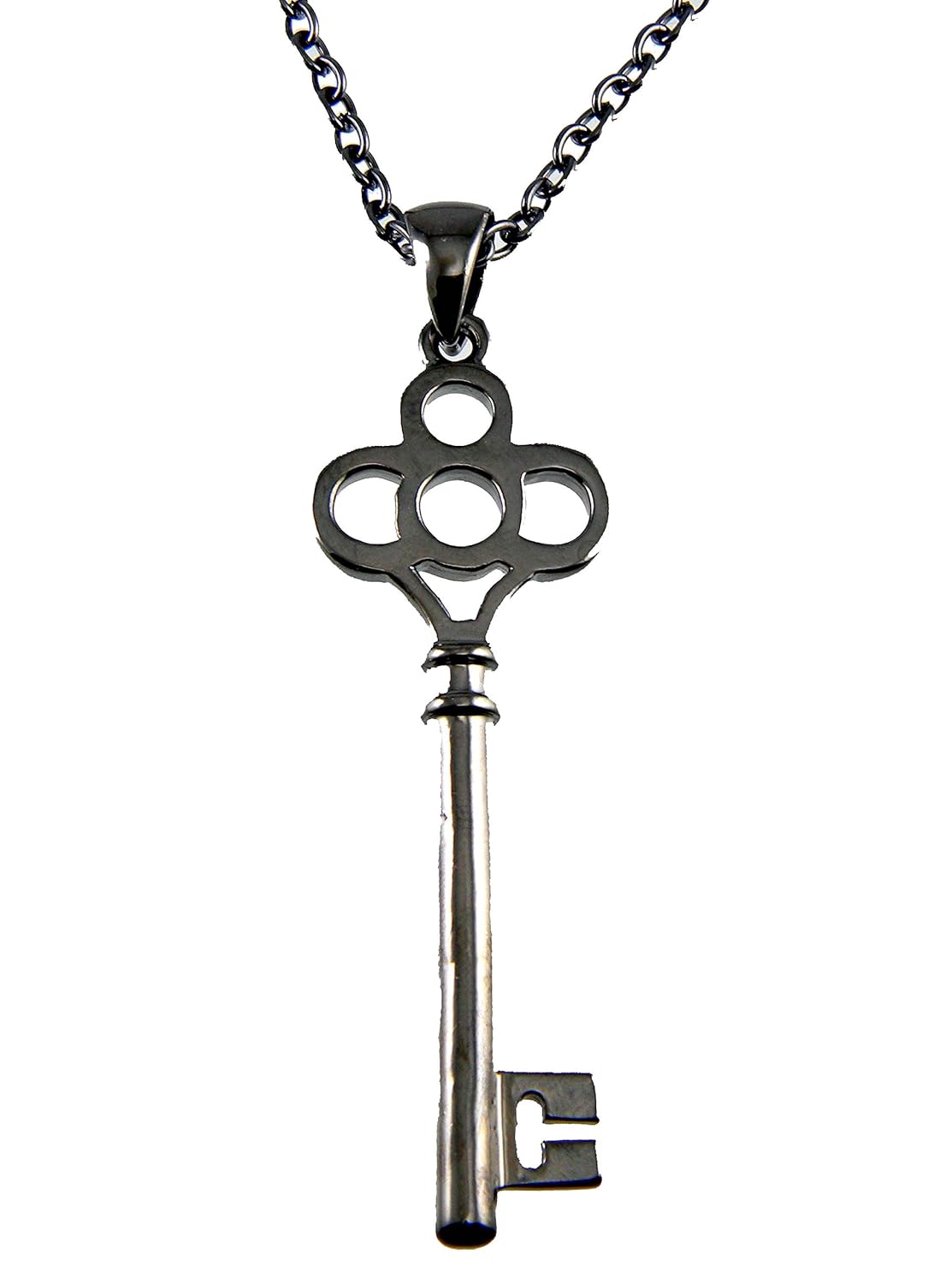 Amazon.co.jp： スケルトンキー鍵 ネックレス/ペンダントメタルブラック ロングサイズ メンズ ゴスロリ: ジュエリー
