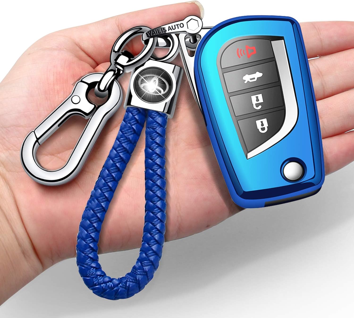 Autophone For Toyota Key Fob Cover With Keychain Soft TPU 360 Degree autophone-for-toyota-key-fob-cover-with-keychain-soft-tpu-360-degree