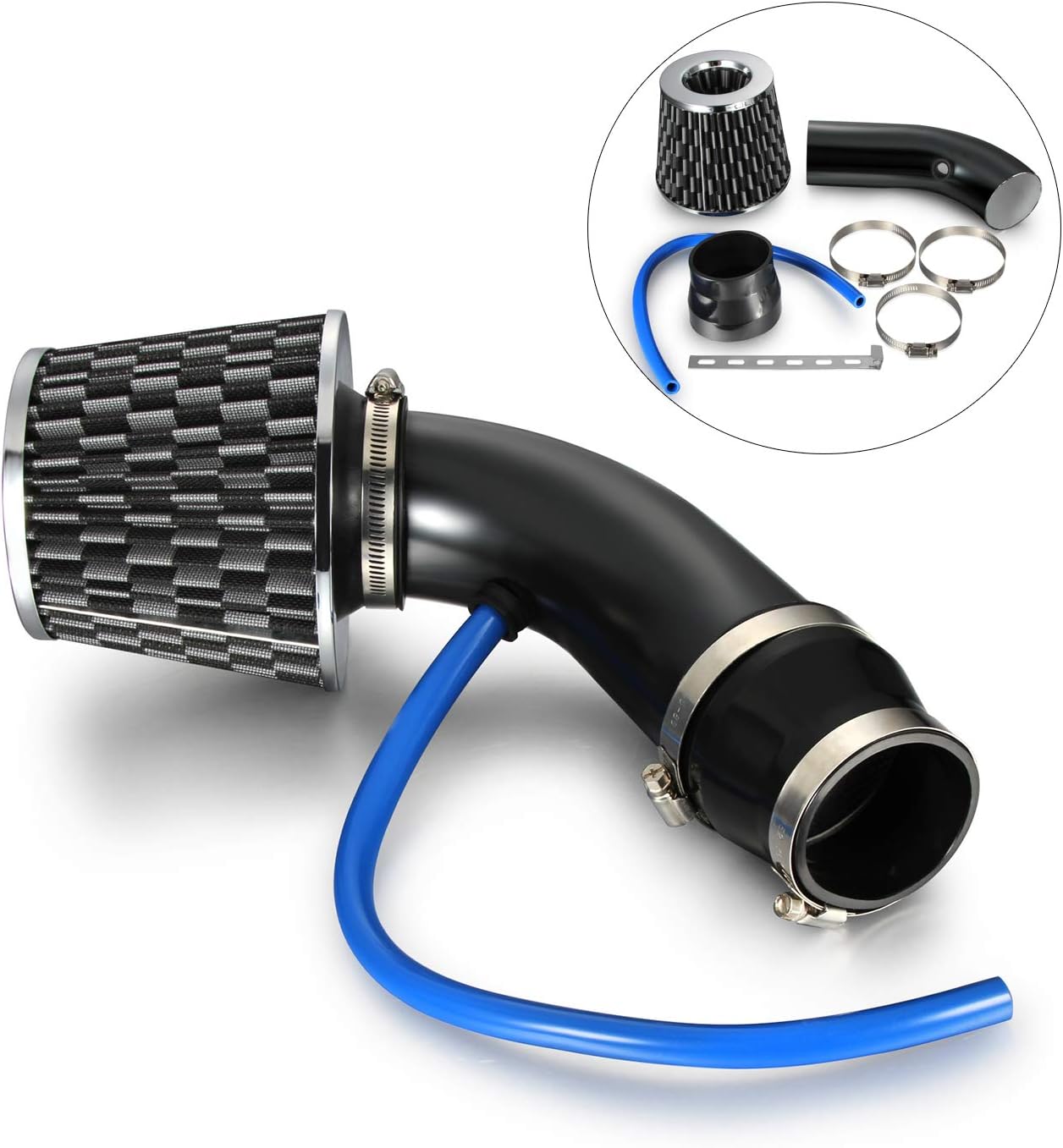 Universal Car Cold Air Intake Filter Induction Kit Pipe Hose System ...