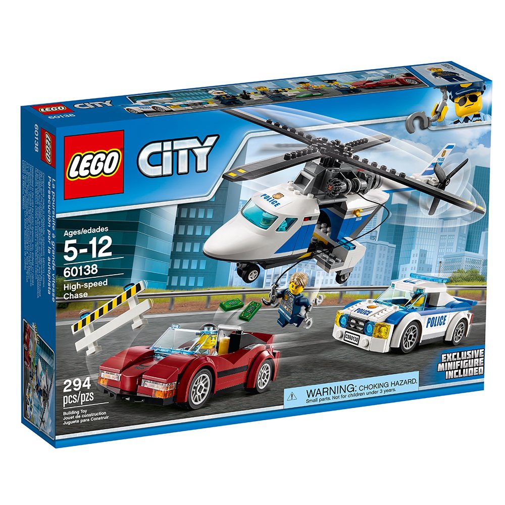 LEGO City Police High-Speed Chase 60138 Building Toy with Cop Car ...