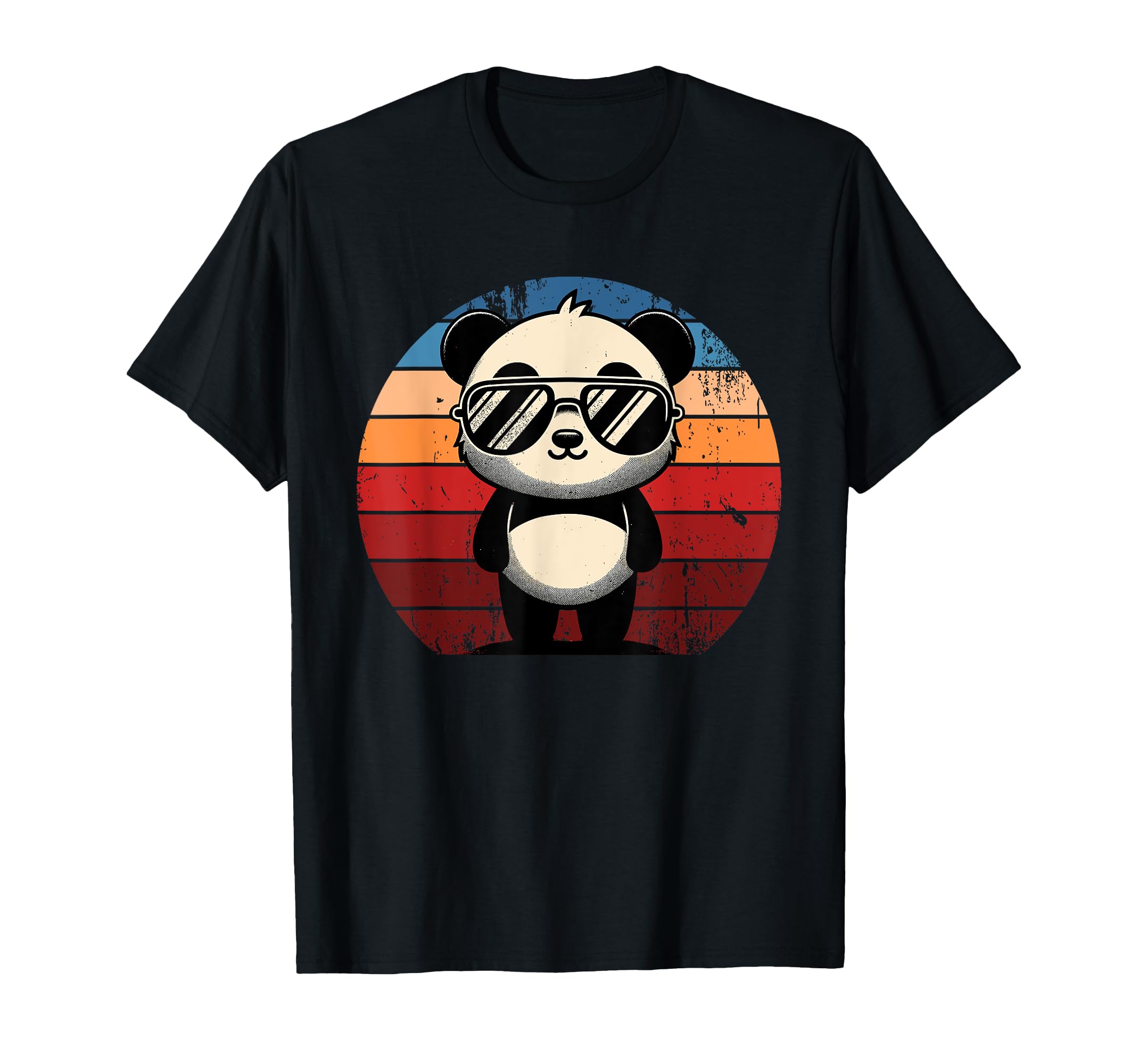 Retro Panda in Sunglasses BBQ Pool Party Funny Panda T-Shirt for sale ...