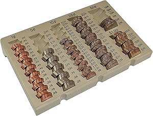 Amazon.com : BankSupplies Self-Counting Loose Coin Tray | Nude/White ...