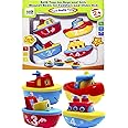 Amazon.com: 3 Bees & Me Bath Toys for Boys and Girls - Magnet Boat Set ...