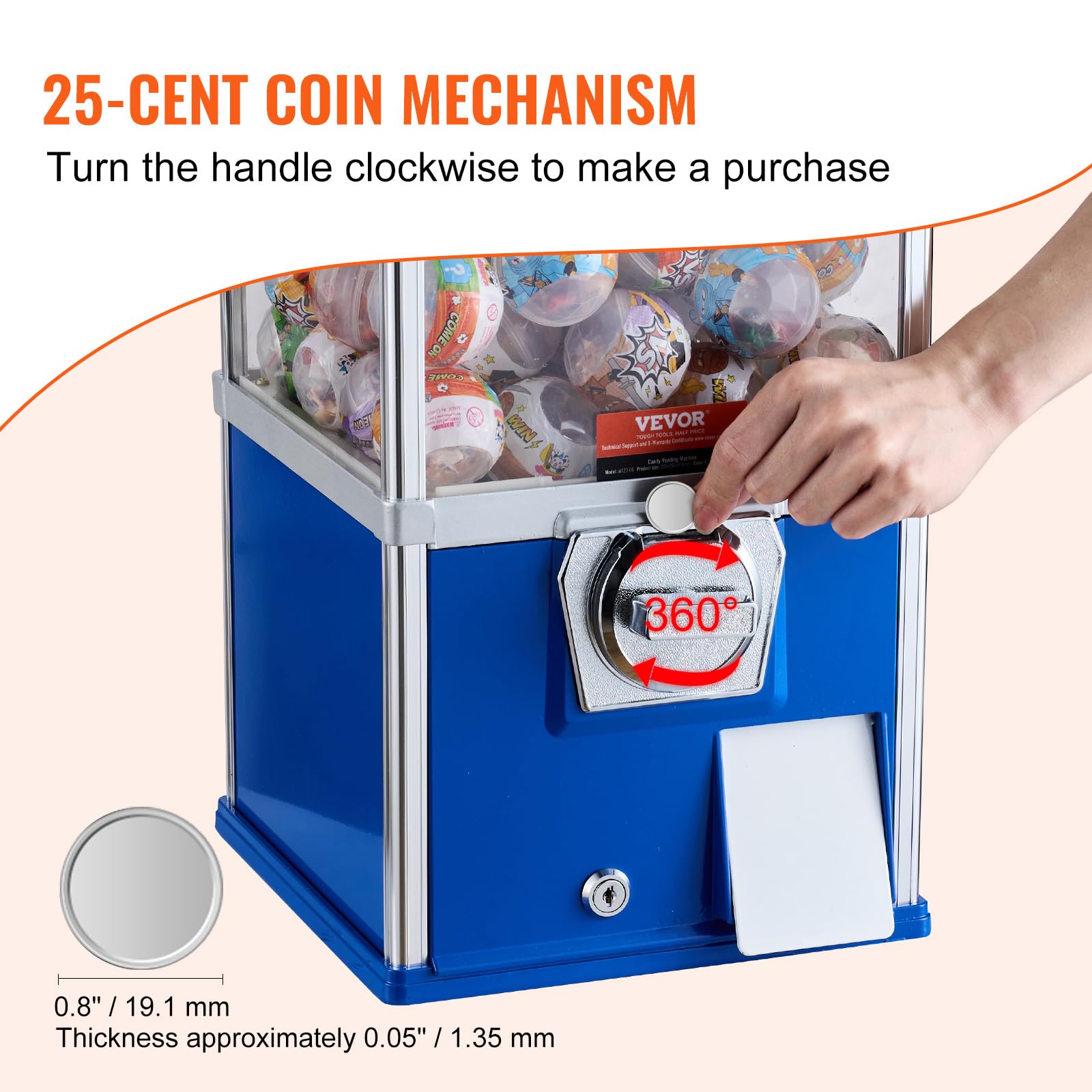 Mua VEVOR Gumball Machine for Kids, 25" Height Home Vending Machine, PS ...