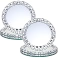 Amazon.com | Suclain 6 Pcs Mirrored Glass Charger Plates 13 Inch Mirror ...