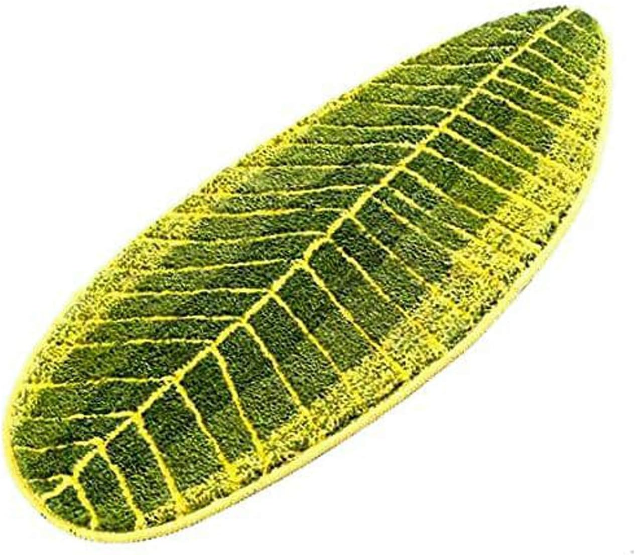 Buy NILU ENTERPRISES Super Soft Shaggy Banana Leaf Shape Door Mat for ...