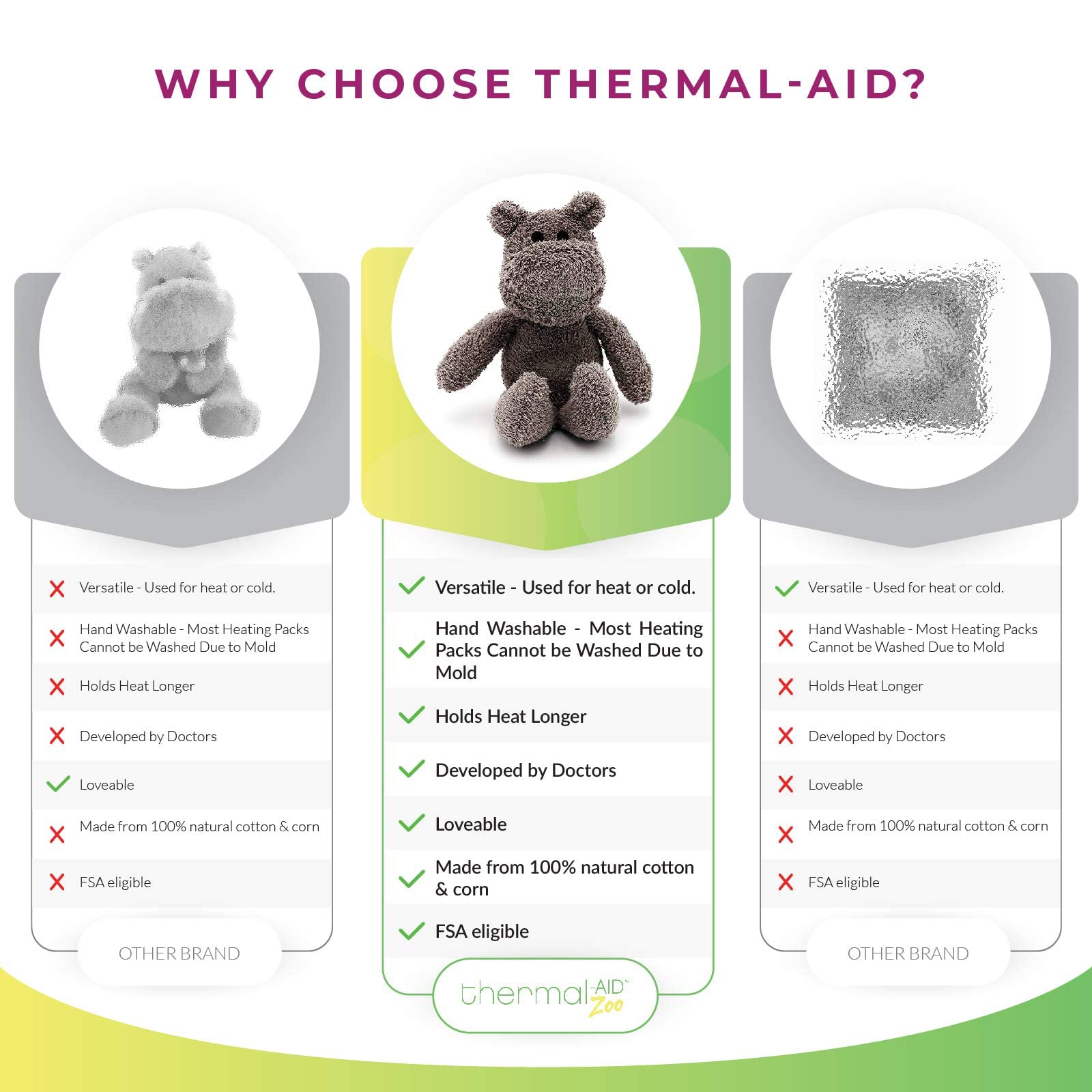 Mua Thermal-Aid Zoo Animals - Happy The Hippo - Heatable Therapeutic ...